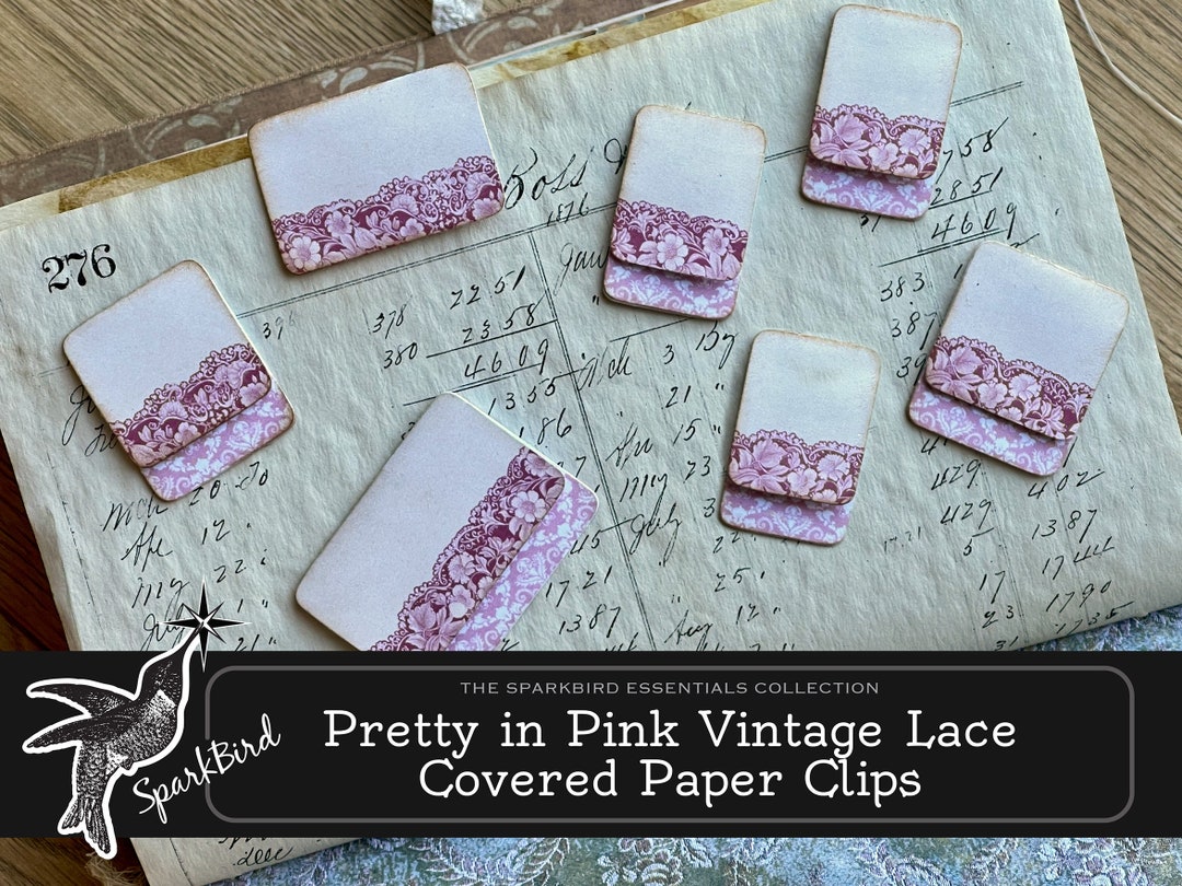 Pretty in Pink Covered Paper Clips and Tabs. Easy DIY Covered ...