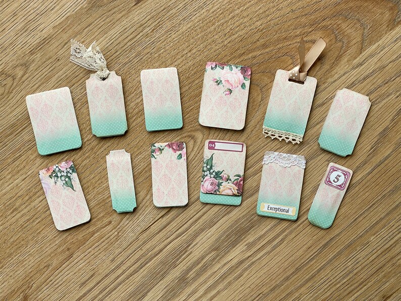 Rose Altered Paper Clips and Tabs for Journals and Planners. - Etsy