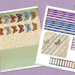 Butterfly Kisses Altered Paper Clips and Tabs for Journals and Planners ...