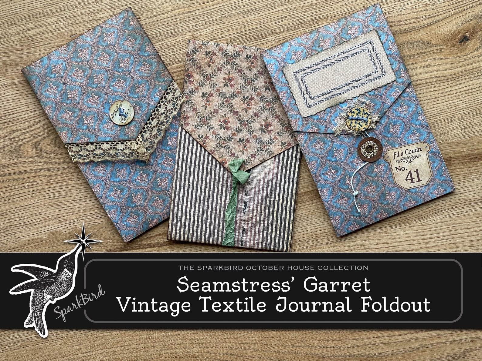 Vintage Shabby Pocket and Tag Foldout for Junk Journals, Victorian ...