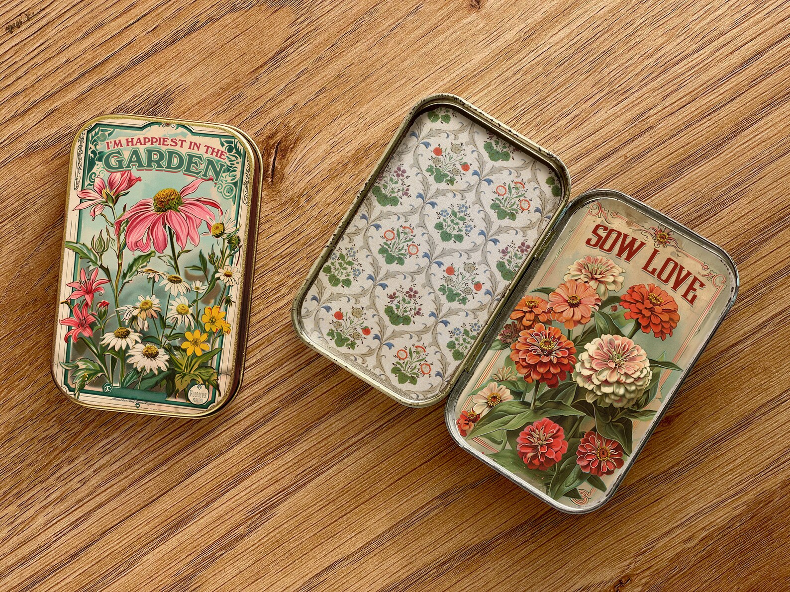 Vintage Flower Seed Packets, Altoid Tin Covers and Inserts for Candy ...