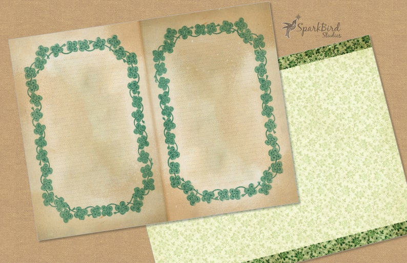 Green Journal Page Spreads in Full Sheet Designs That Go Well Beyond St ...