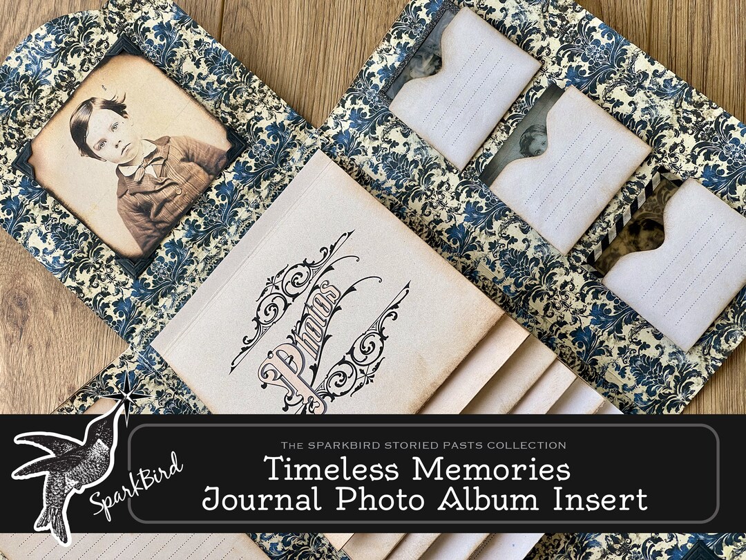 Vintage Photo Album Insert Folio With Flip Out for Junk Journals and ...