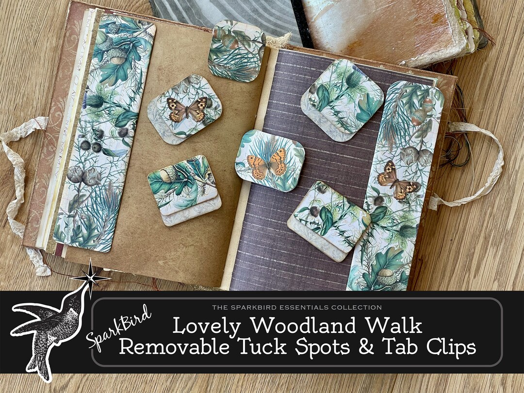 Woodland Altered Paper Clips and Tabs for Journals and Planners ...