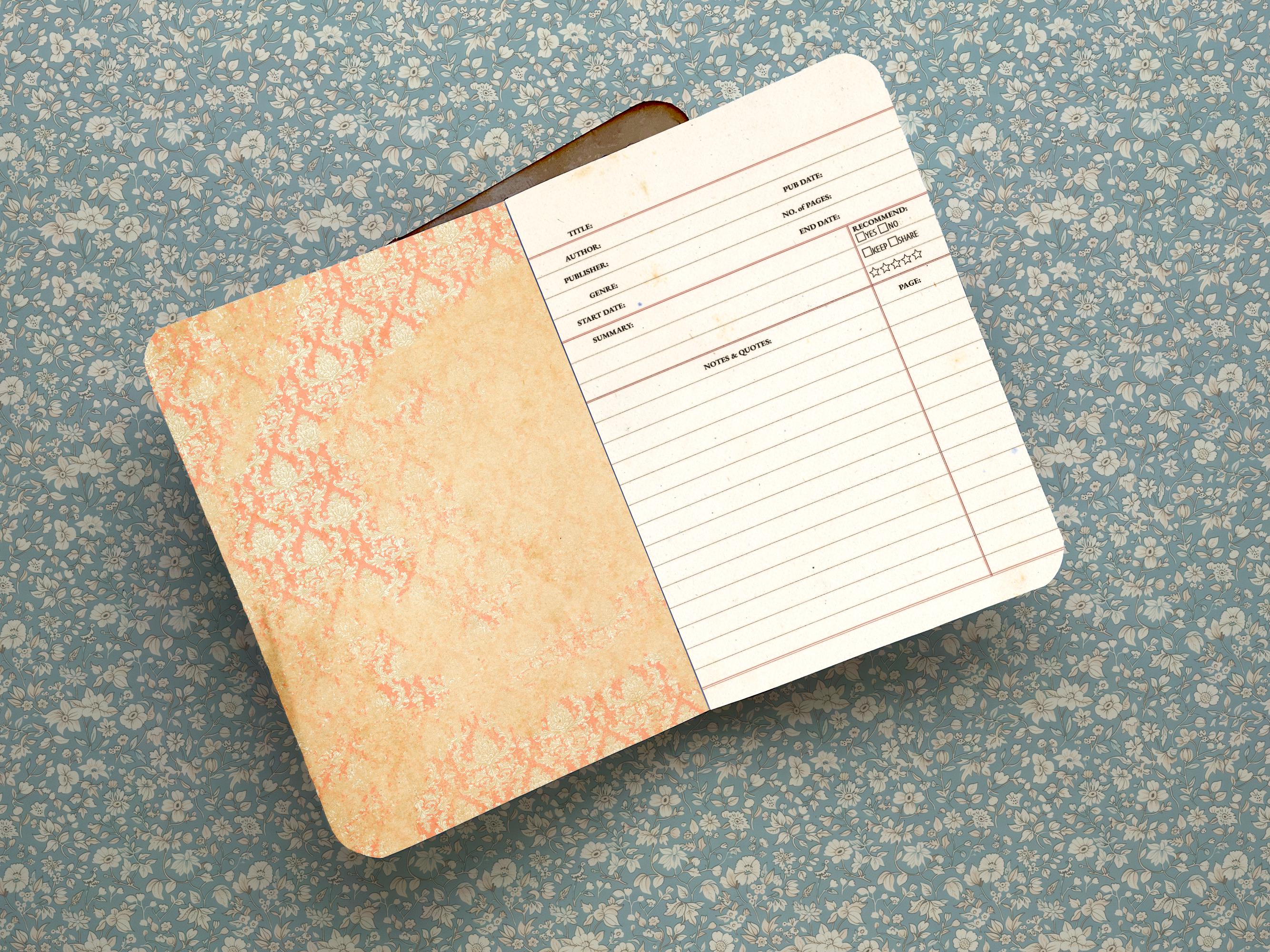 Vintage Reading Log 2025 Ledger, Easy DIY Project Perfect for Book ...