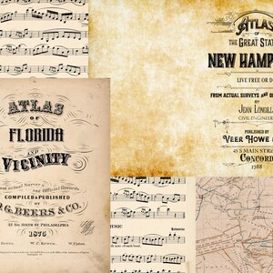 Random Vintage Number Ephemera for Tags, Junk Journals, Collage & Mixed ...