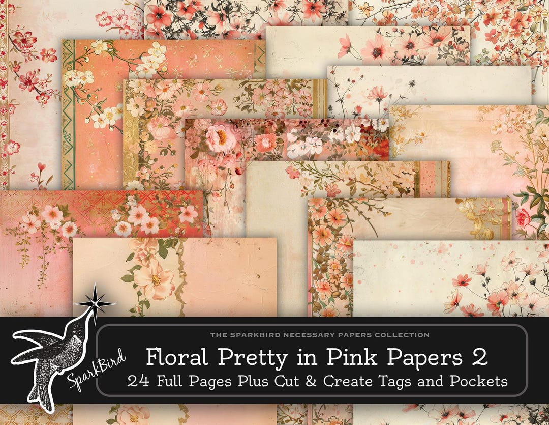 Pretty Papers in Pink Set 2 in Shades of Coral, Salmon, Cotton Candy ...