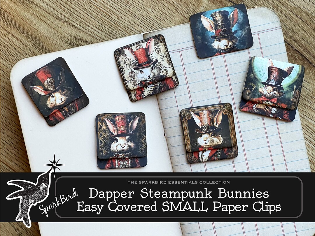 Steampunk Bunnies Altered Paper Clips the Best Covered Clips & Tabs for ...