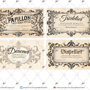 Elegant Old-european-style Vintage Victorian & Edwardian Labels for ...