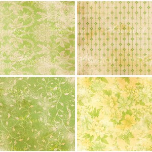 Grungy Digital Printable Wallpaper Pages in Chartreuse Lime Green ...