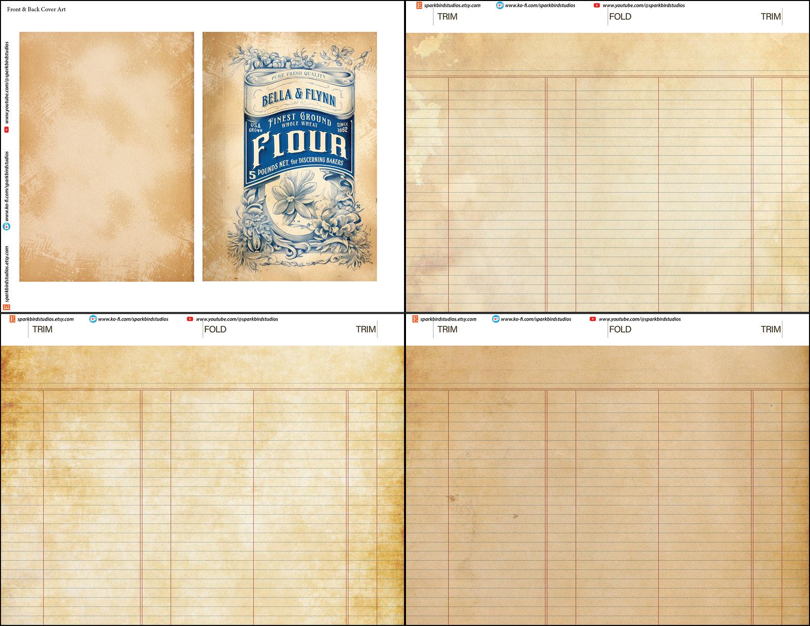 Old Fashioned Baker's Ledger Using Fabric for the Spine. Easy DIY ...