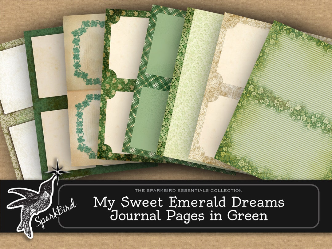 Green Journal Page Spreads in Full Sheet Designs That Go Well Beyond St ...