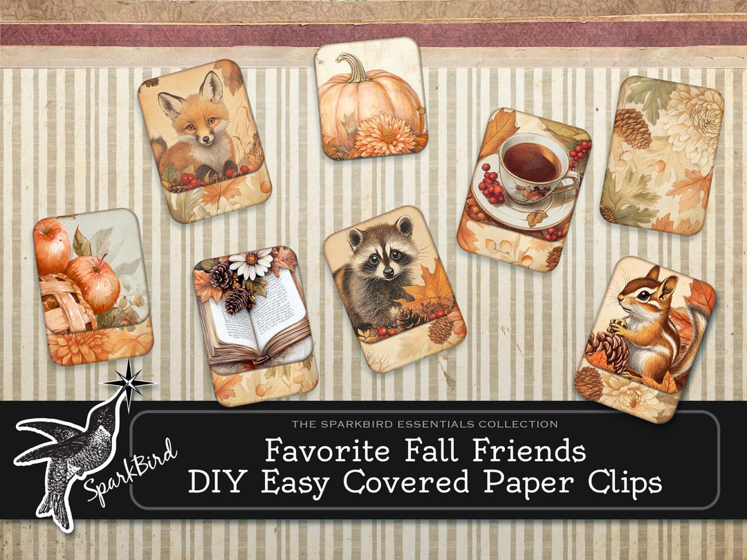 Fall Theme Covered Paper Clips : Favorite Autumn Animals and Pastimes ...