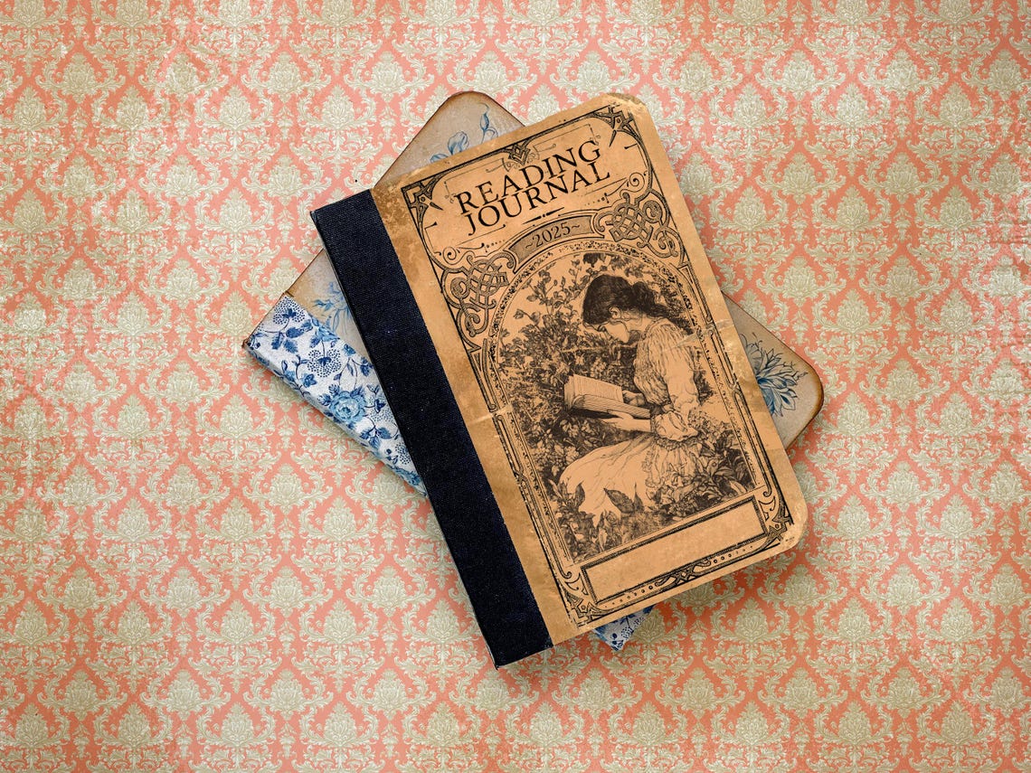 Vintage Reading Log 2025 Ledger, Easy DIY Project Perfect for Book ...