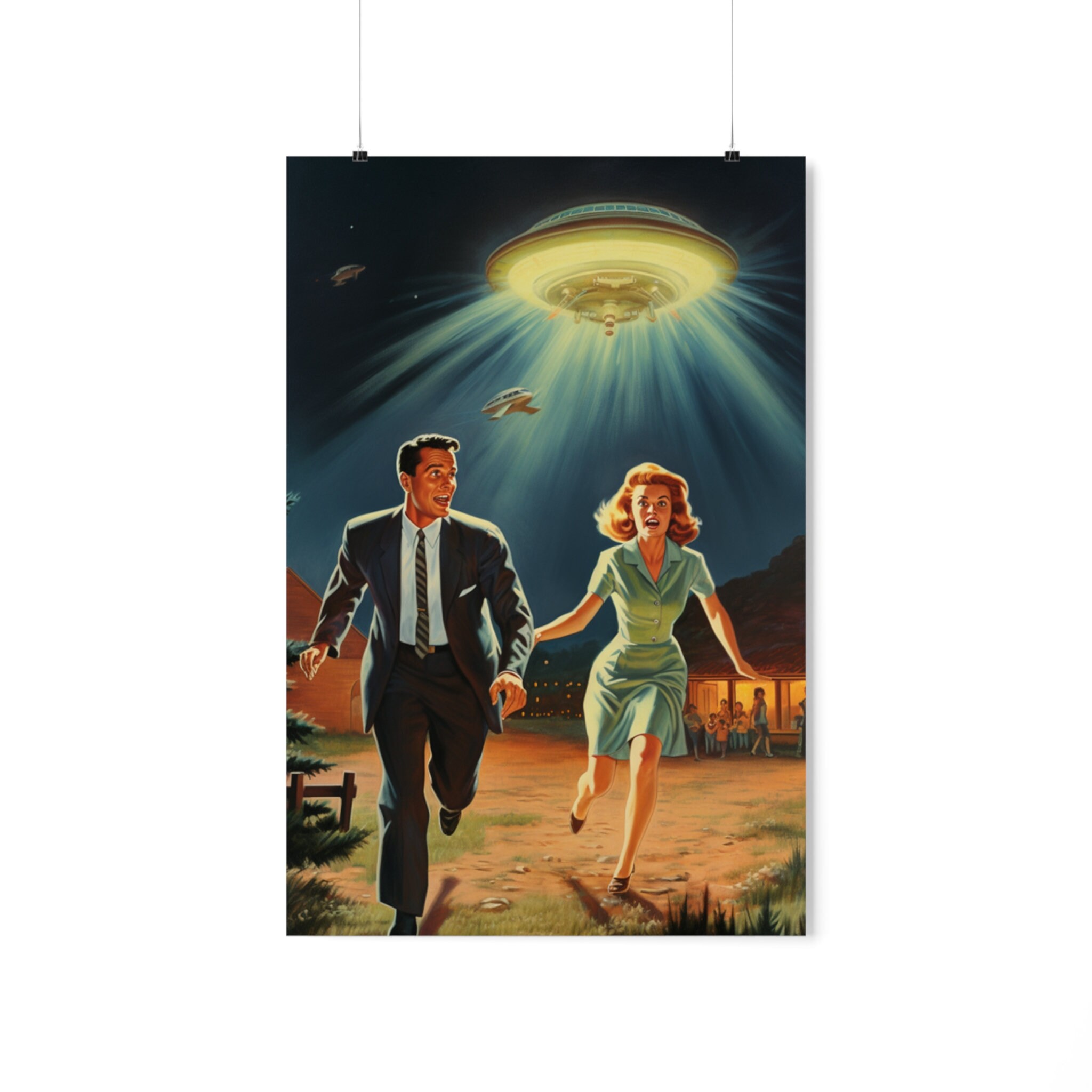 1950s Running From UFO Aliens Invasion Abductions Vintage - Etsy