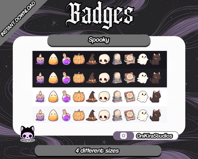 Spooky Badges for Twitch and Discord / Spooky Season / Halloween Emotes ...