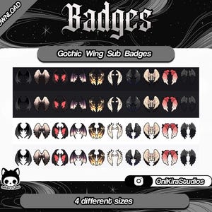 Gothic Wing Badges for Twitch and Discord / Spooky Season / Halloween ...