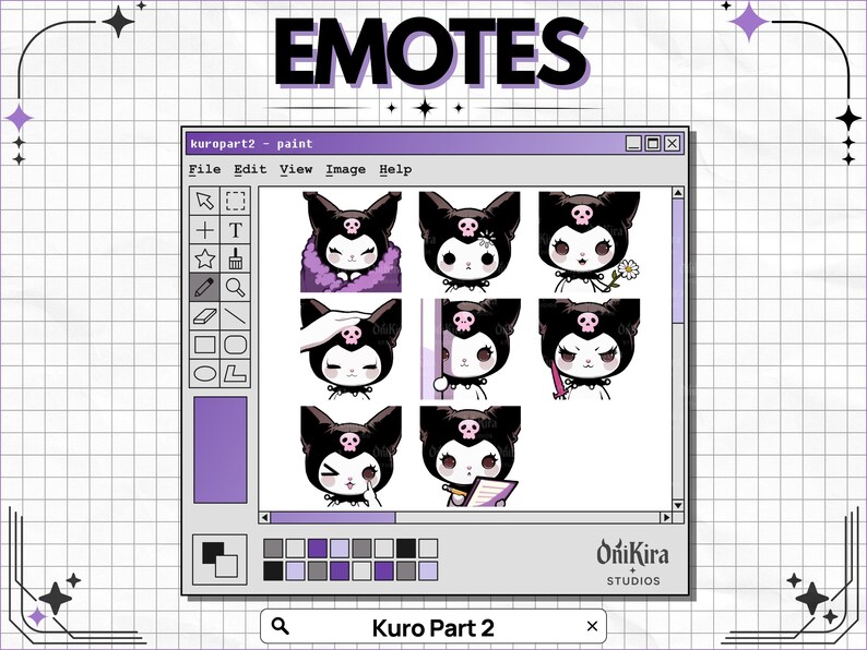 Kuro Emotes Part 2 for Twitch/discord/youtube / Custom Twitch Emotes ...
