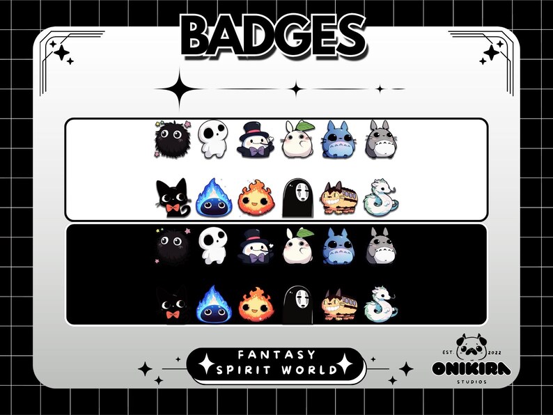 Kawaii Anime Emotes | Whimsical Fantasy Spirit Inspired Twitch ...