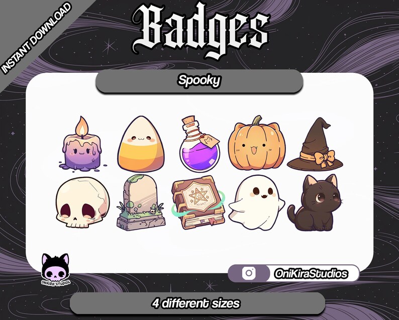 Spooky Badges for Twitch and Discord / Spooky Season / Halloween Emotes ...