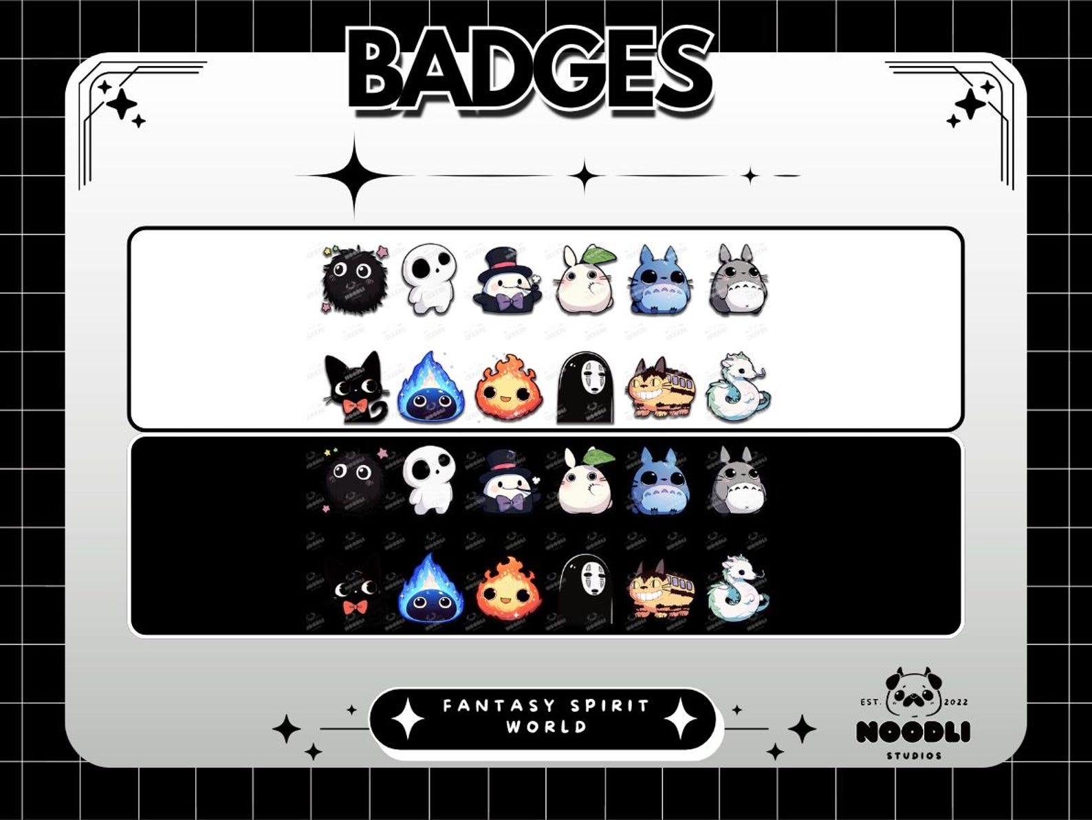 Kawaii Anime Emotes | Whimsical Fantasy Spirit Inspired Twitch ...