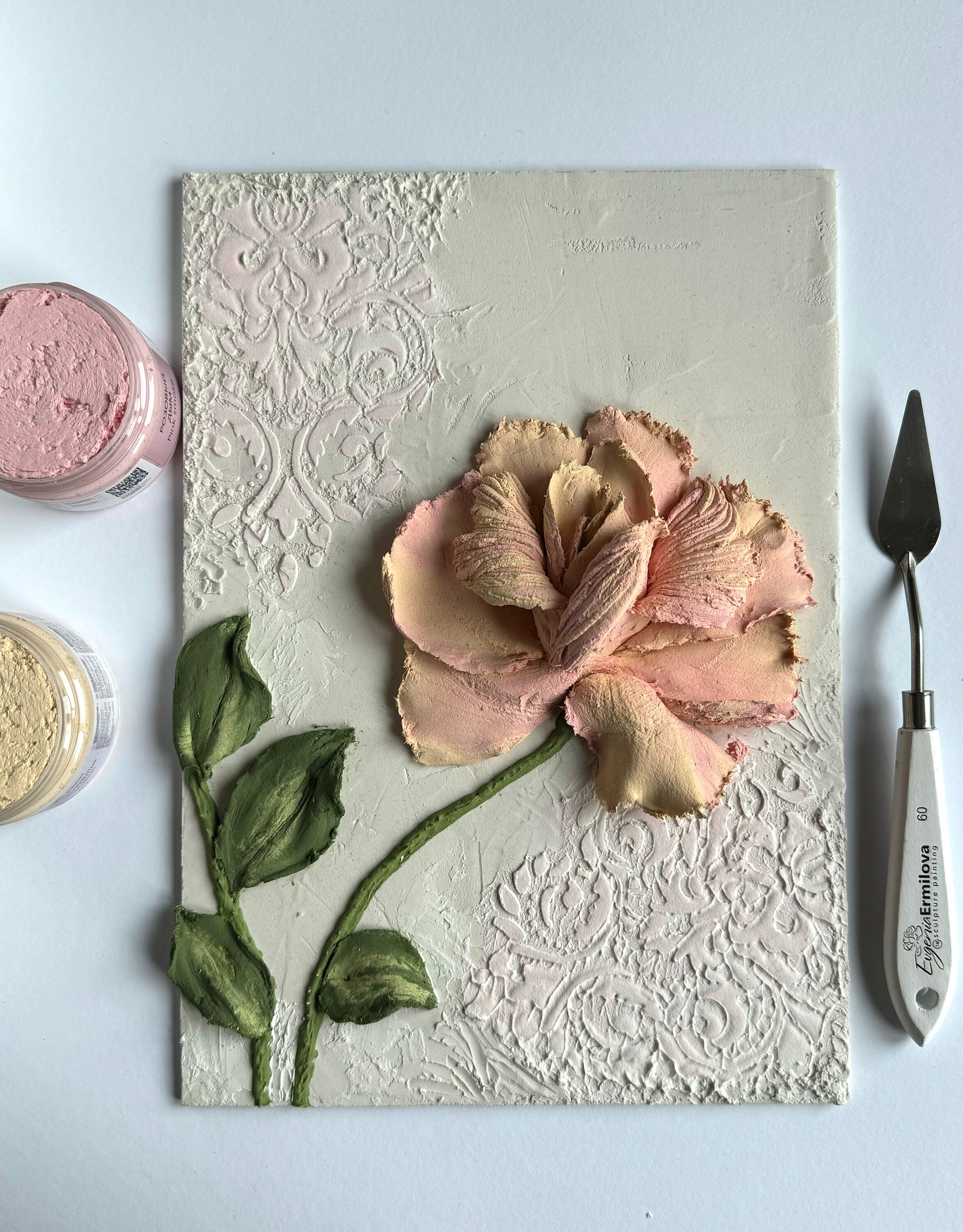 Beginners Video Tutorial "sculpture Painting: Petals | Leaves" Applying ...