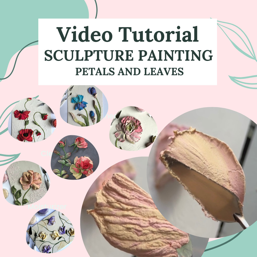 Beginners Video Tutorial "sculpture Painting: Petals | Leaves" Applying ...