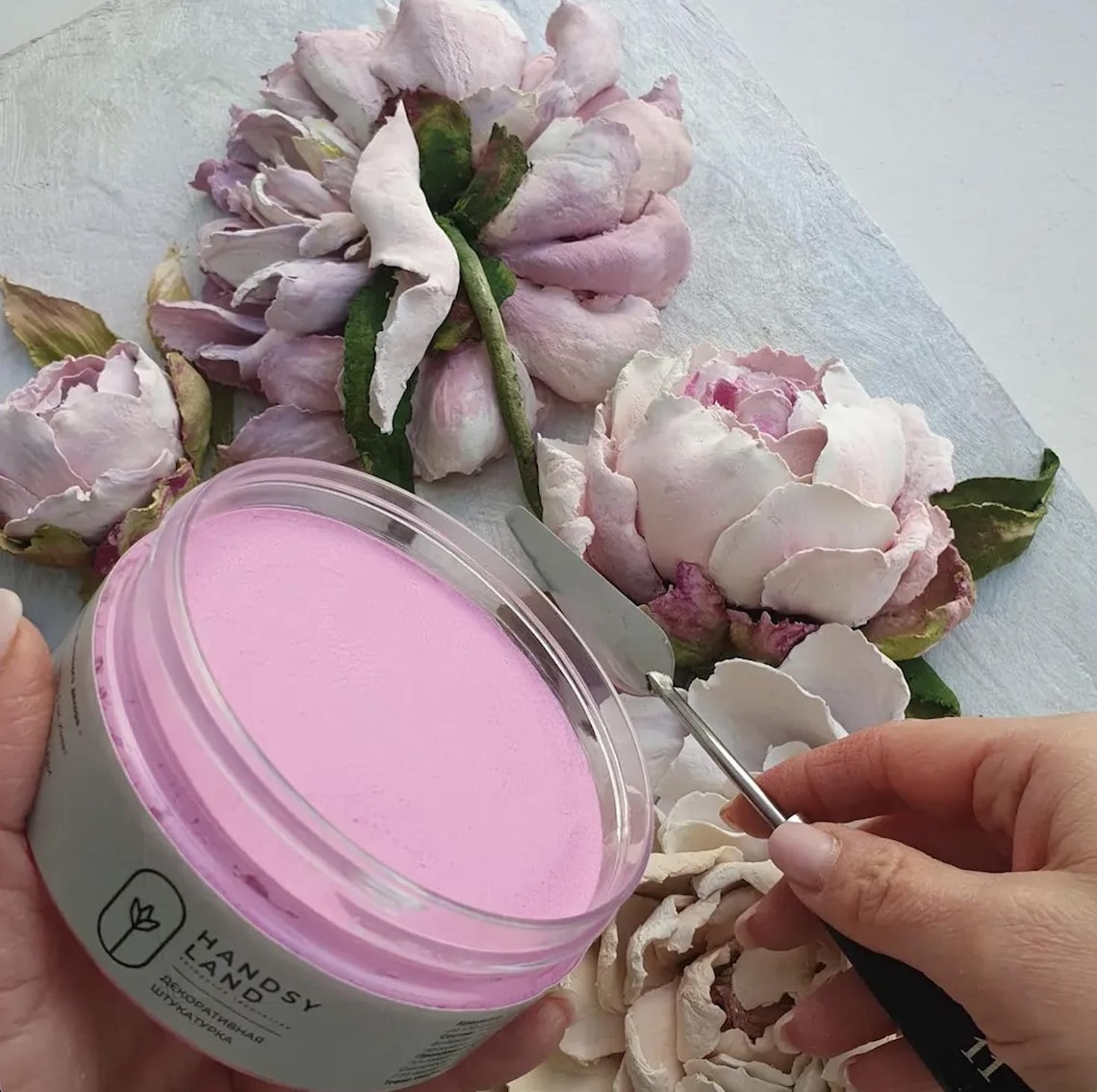 Sculpture Painting "handsyland" Paste 3D Painting Decorative Plaster - Etsy