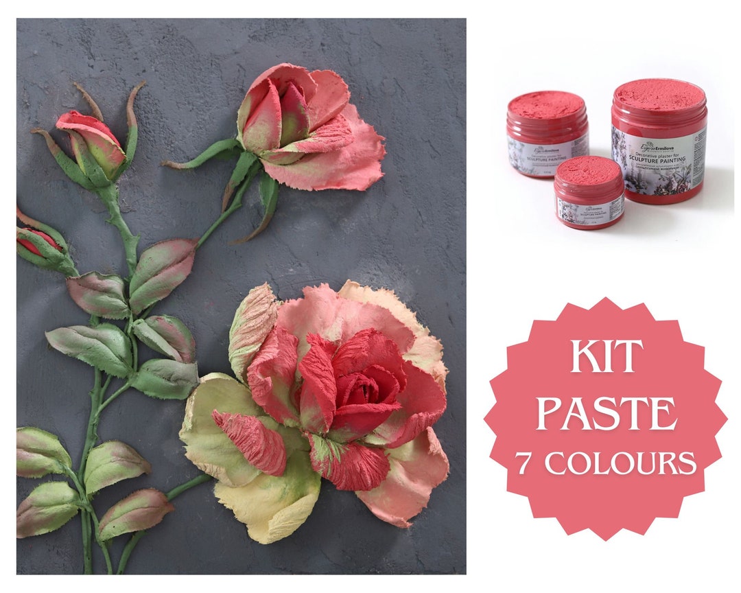 Beginners Kit "red Rose" Evgenia Ermilova Sculpture Painting Paste 3D ...
