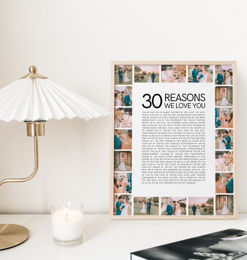 30 Things We Love About You, 30 Reasons We Love You, 30th Birthday ...