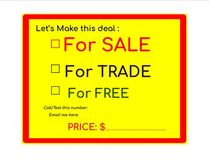 For Sale Sign PDF Downloadable File Easy Printing - Etsy