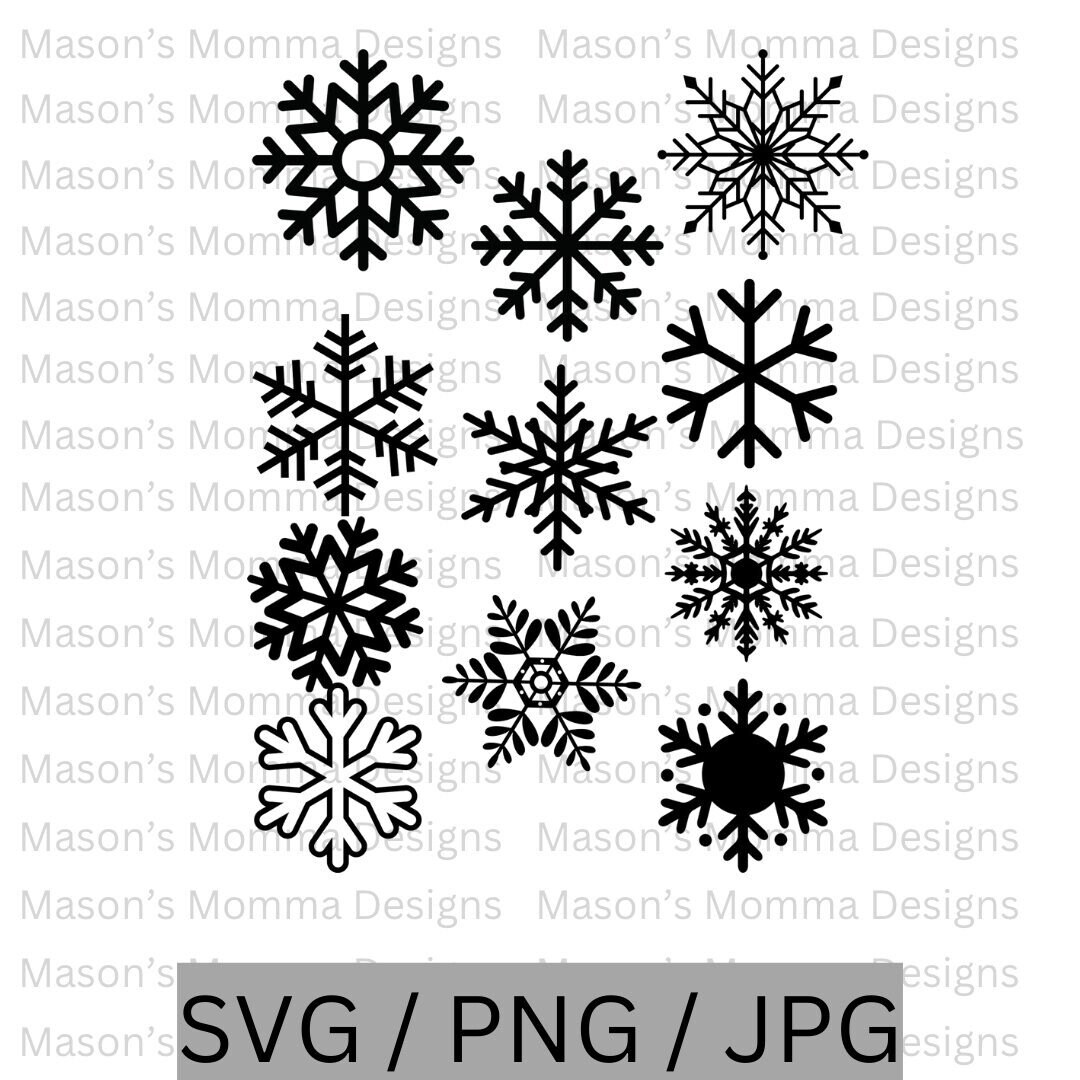 Snowflake Bundle SVG PNG JPG - Etsy