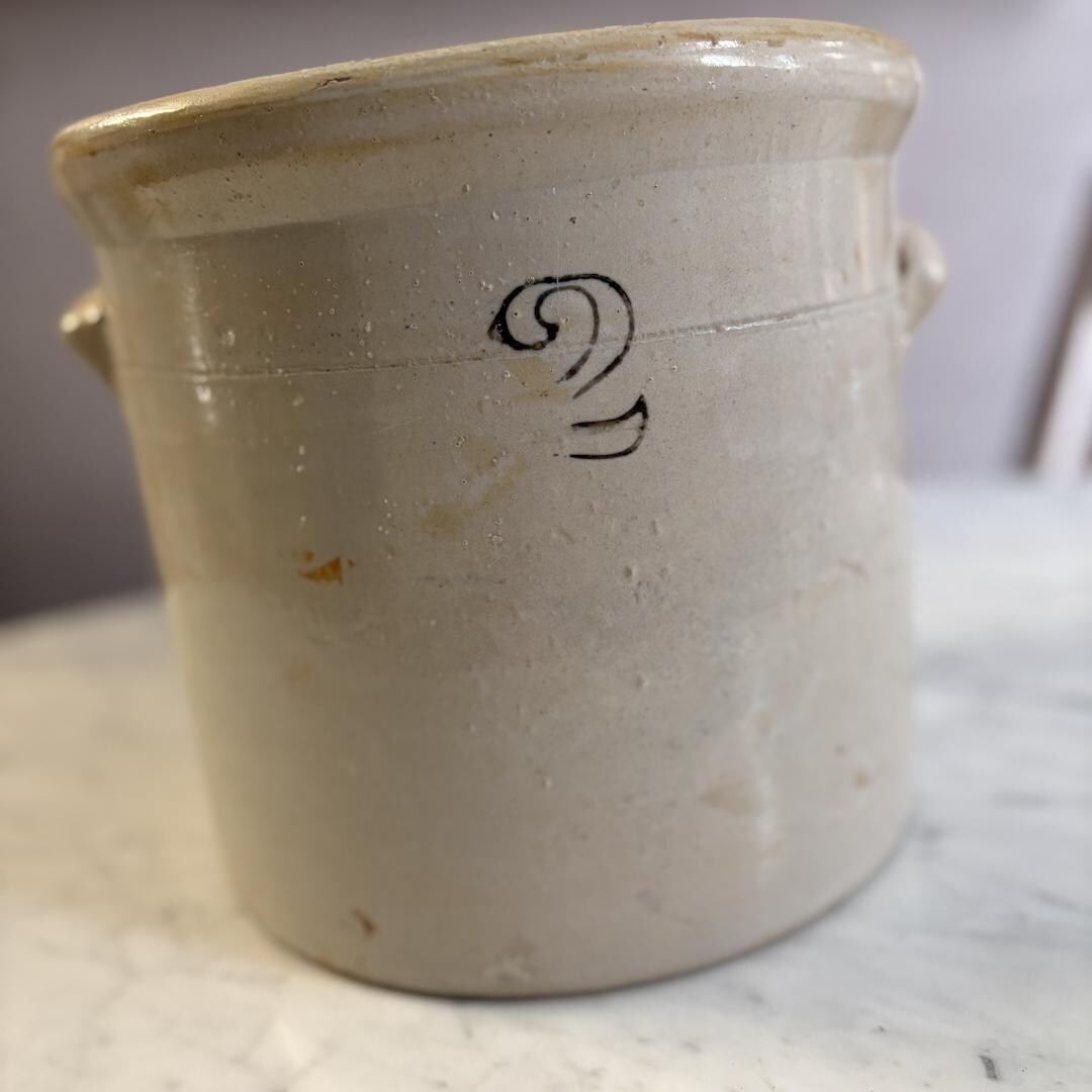 Antique 2 Gallon Stoneware Crock - Etsy