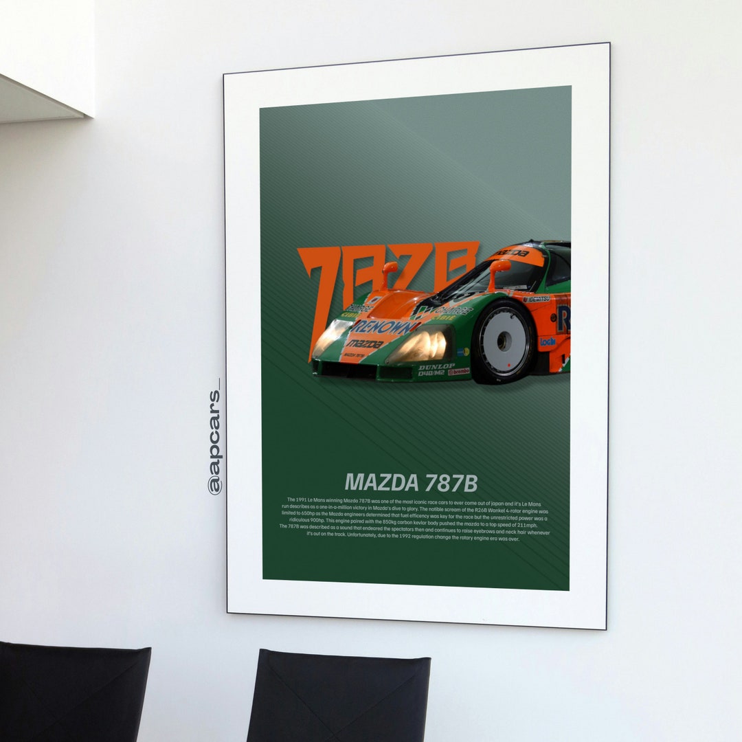 Retro Mazda 787B Poster digital Download - Etsy