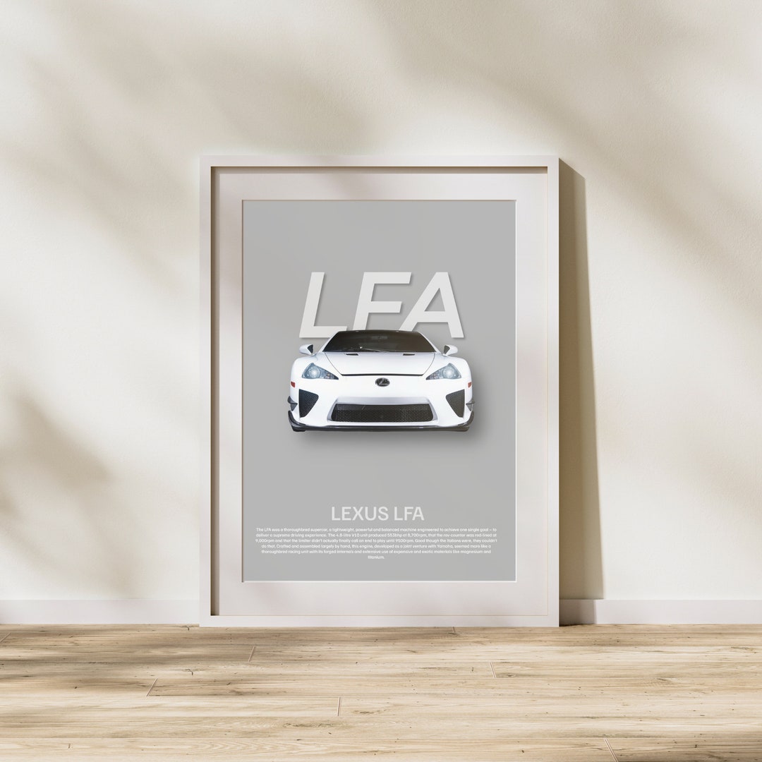 Lexus LFA Poster digital Download - Etsy