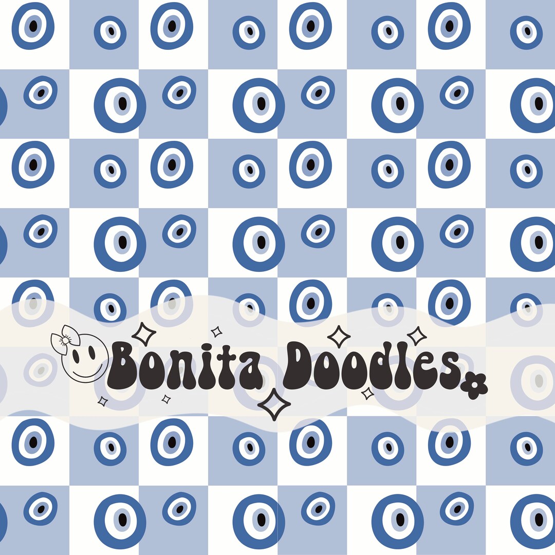 Mal De Ojo Evil Eye Checker Seamless Pattern - Etsy