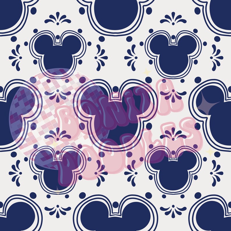 Mouse Head Talavera Seamless Design - Etsy