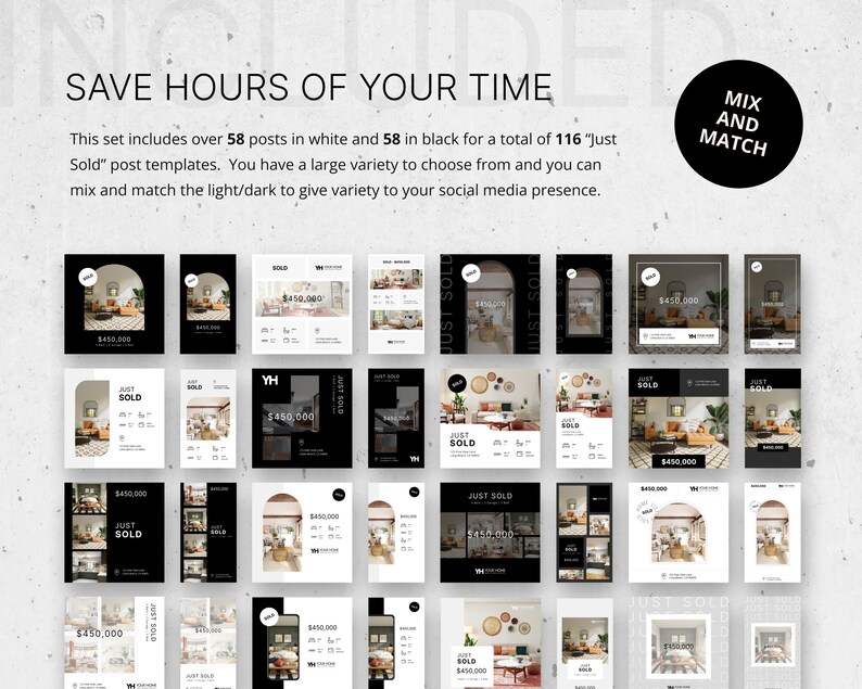 116 Just Sold Modern Real Estate Templates, Real Estate Social Media ...