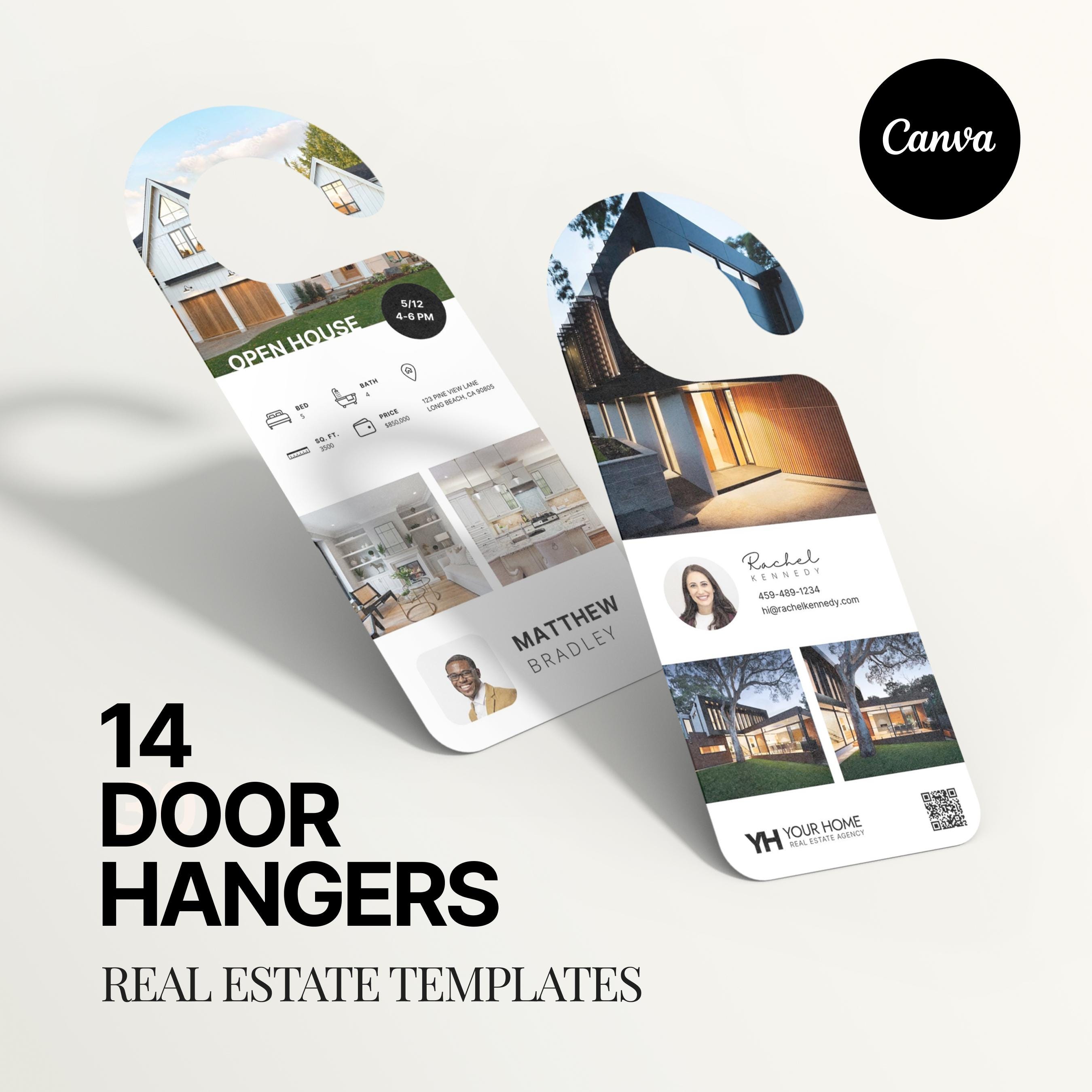 14 Real Estate Door Hangers Bundle, Modern Realtor Door Hangers, Real ...