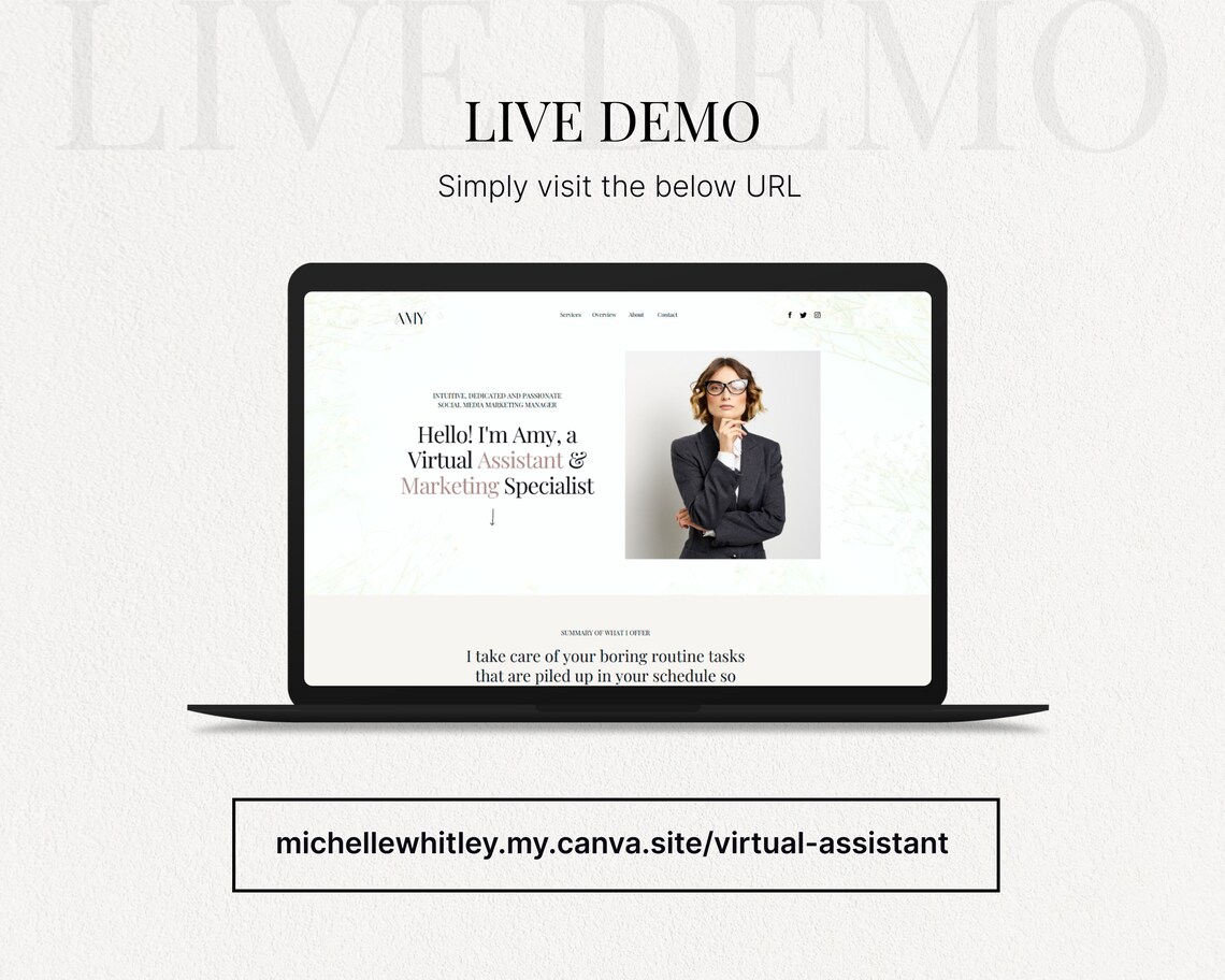 Virtual Assistant Website Template, Elegant VA Website, Luxury ...