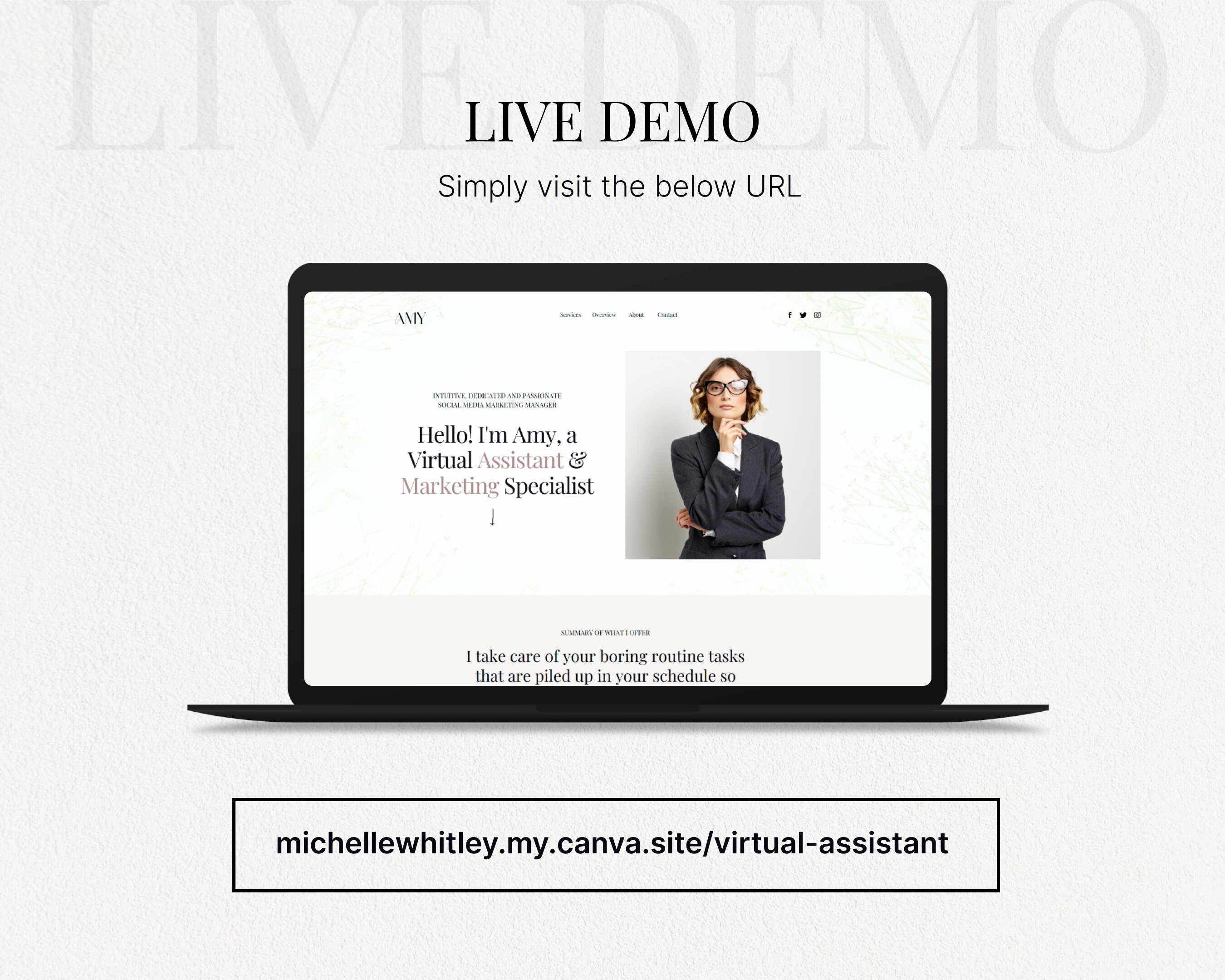 Virtual Assistant Website Template, Elegant VA Website, Luxury ...