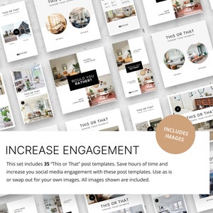 Real Estate This or That Social Media Templates, Real Estate Social ...