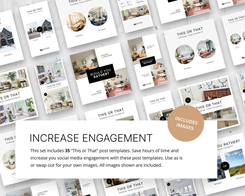 Real Estate This or That Social Media Templates, Real Estate Social ...