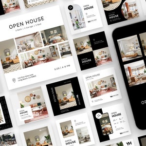 Real Estate Open House Social Media Templates, Real Estate Social Media ...