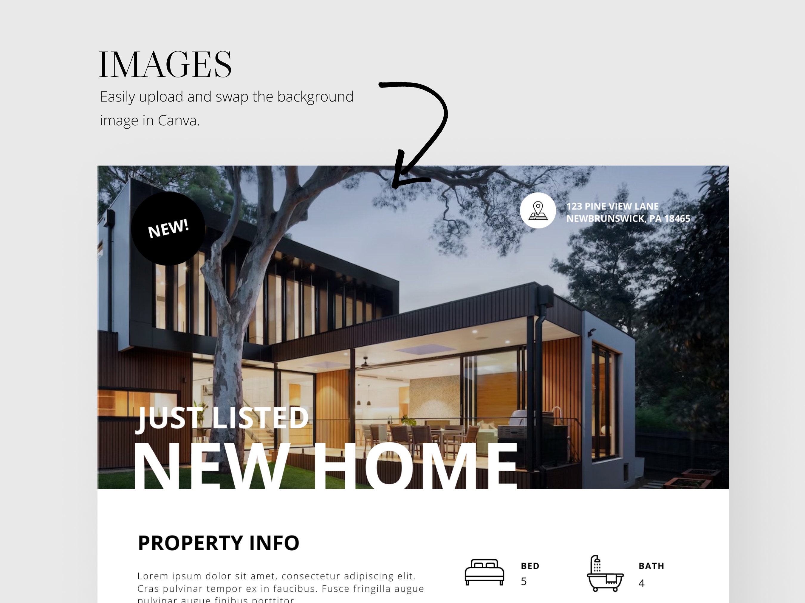 Modern Real Estate Marketing Flyer, Just Listed Flyer Template, New ...