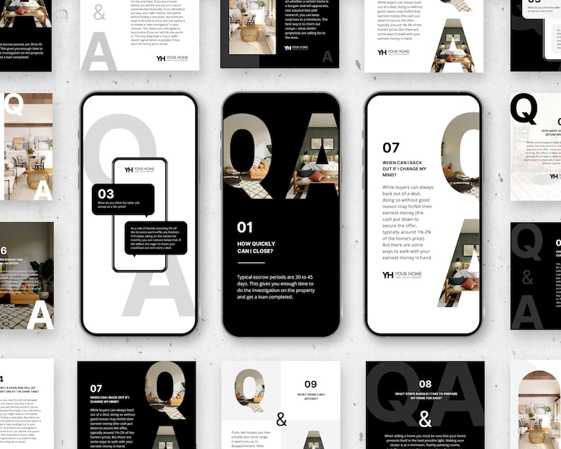 Real Estate Q and A Social Media Templates, Real Estate Social Media ...