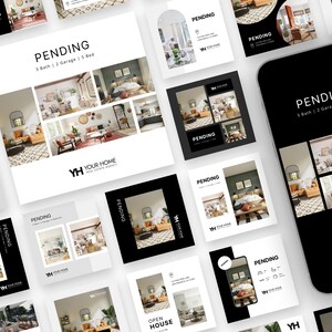 116 Real Estate Pending Social Media Templates, Real Estate Social ...