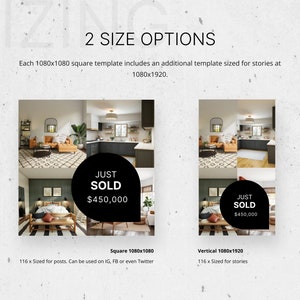 116 Just Sold Modern Real Estate Templates, Real Estate Social Media ...