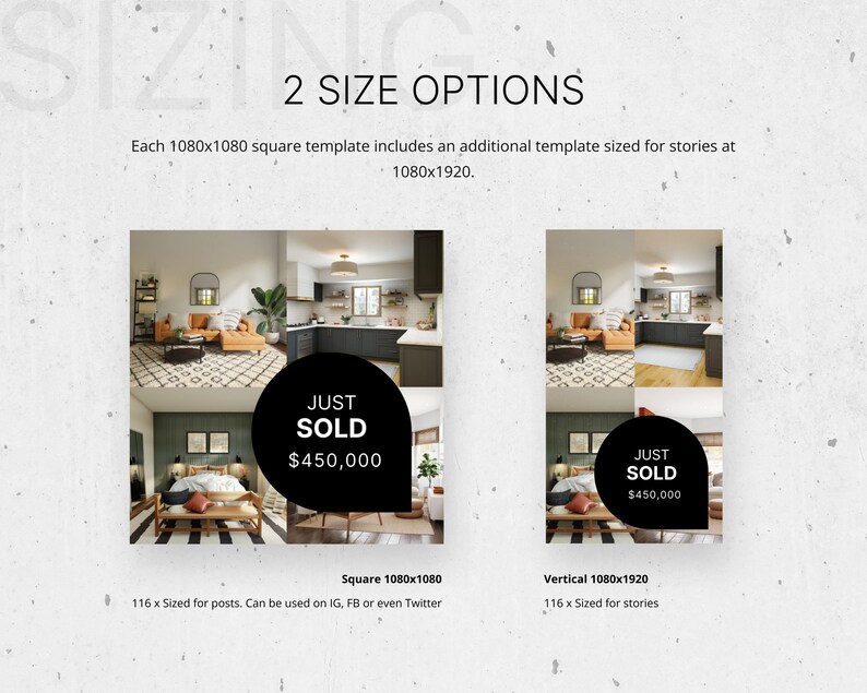 116 Just Sold Modern Real Estate Templates, Real Estate Social Media ...