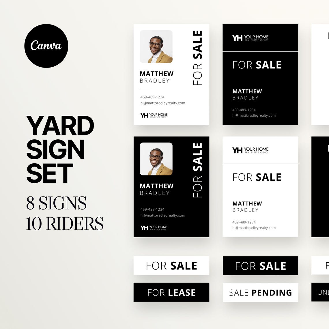 Real Estate Yard Signs, Modern for Sale Sign, Property Sign, Listing ...